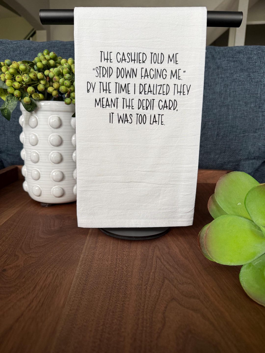 Funny Kitchen Tea Towel: "growing Old" Quirky Saying - Etsy