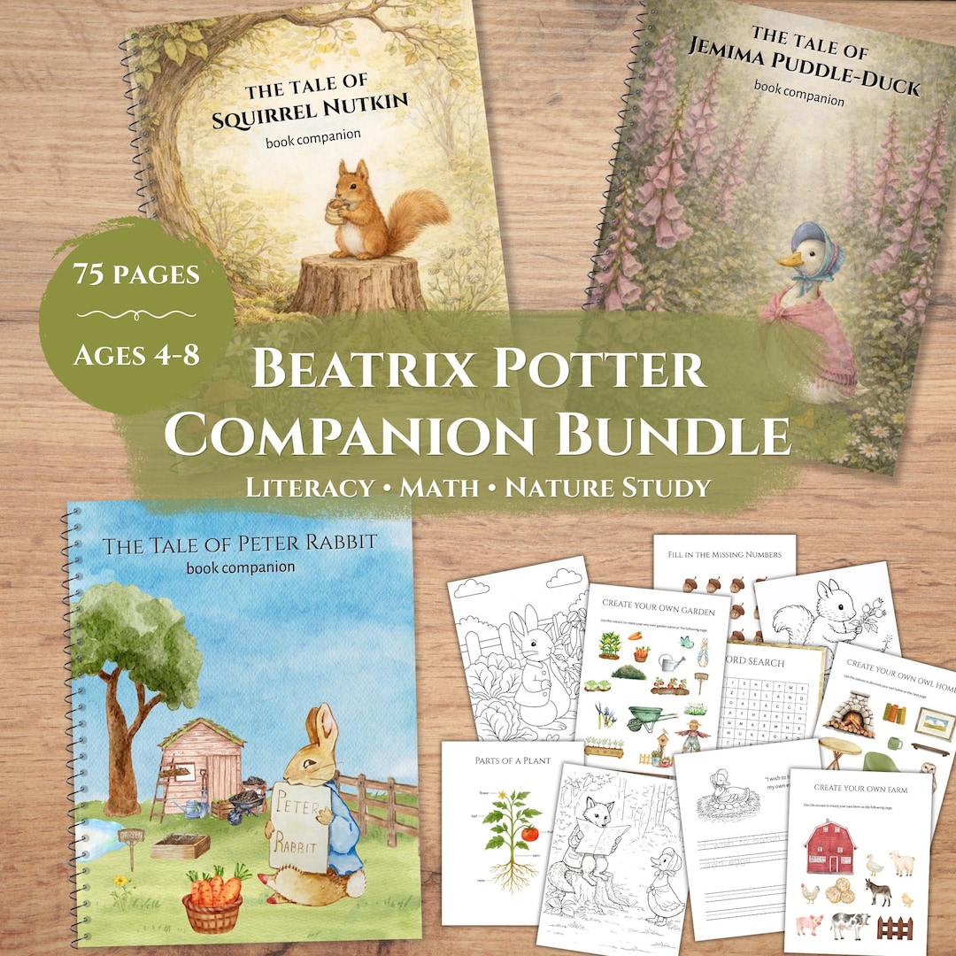 Beatrix Potter Book Companion Bundle | Peter Rabbit Unit Study ...