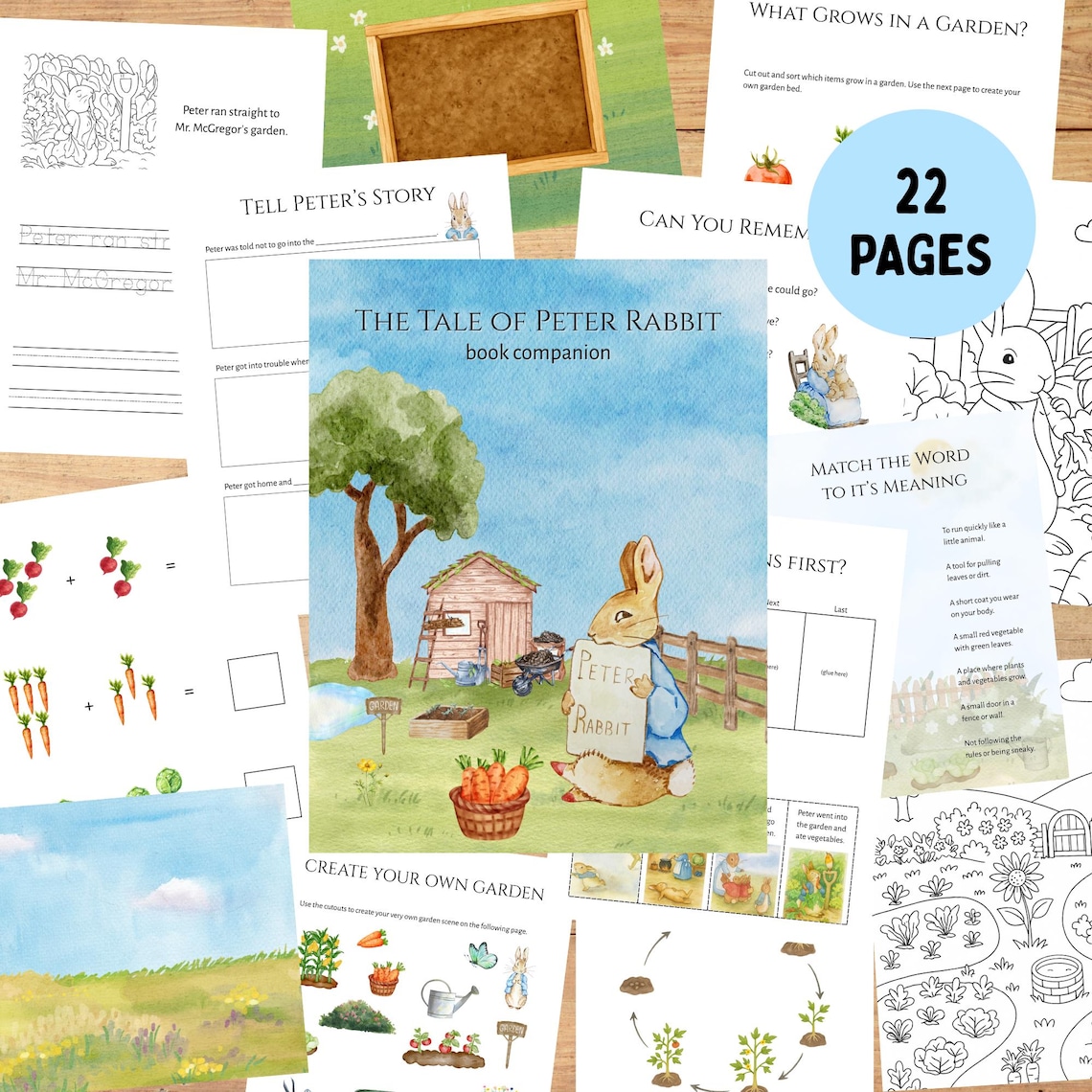 Peter Rabbit Book Companion Printable | Homeschool Unit Study | Garden ...