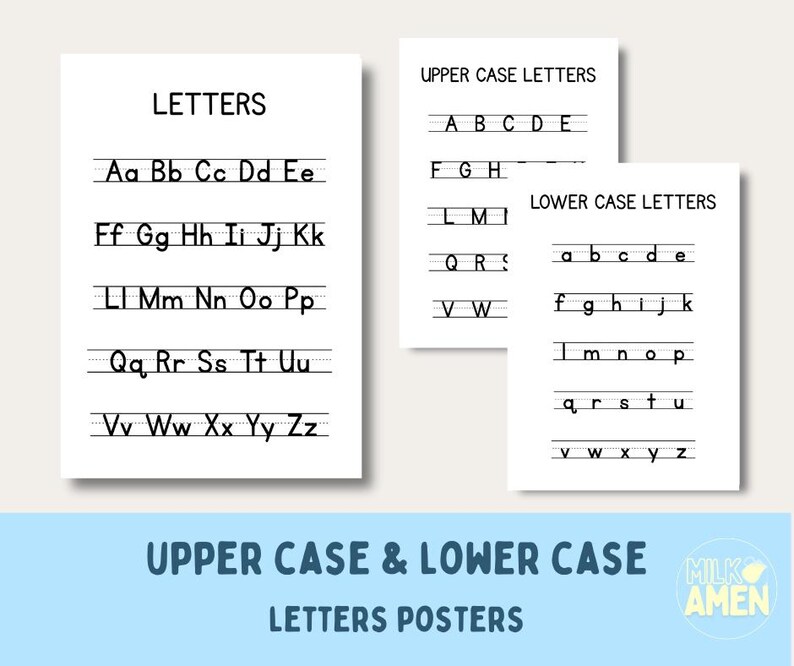 Alphabet Posters | Letter Posters | Uppercase and Lowercase Handwriting ...