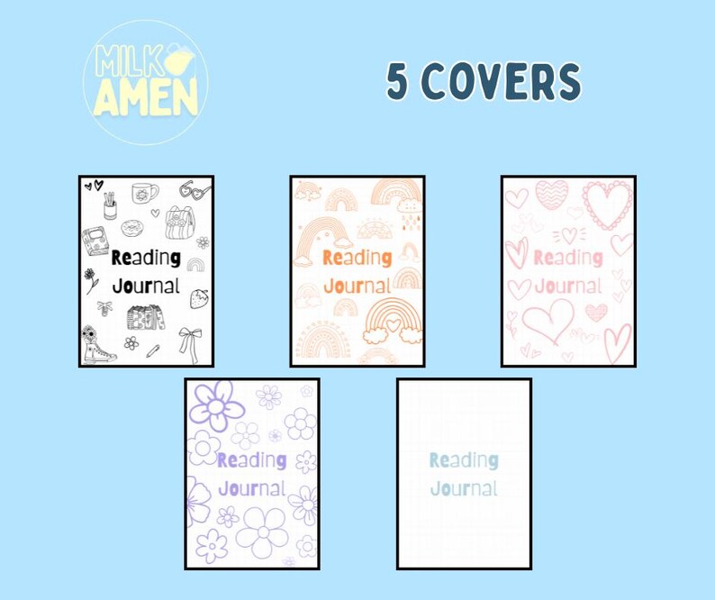 Printable Reading Journal for Kids, A4 Digital Book Tracker PDF ...