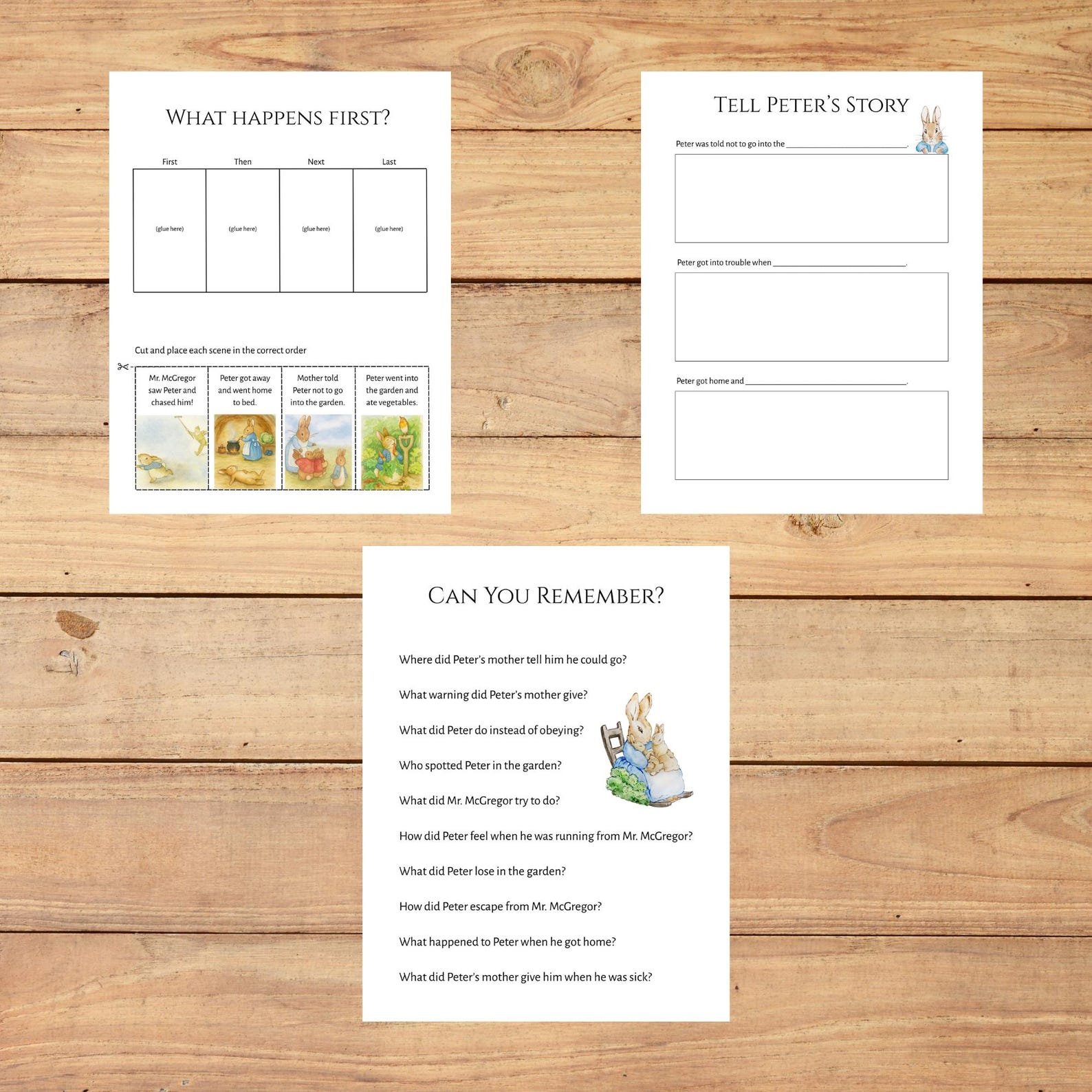 Peter Rabbit Book Companion Printable | Homeschool Unit Study | Garden ...