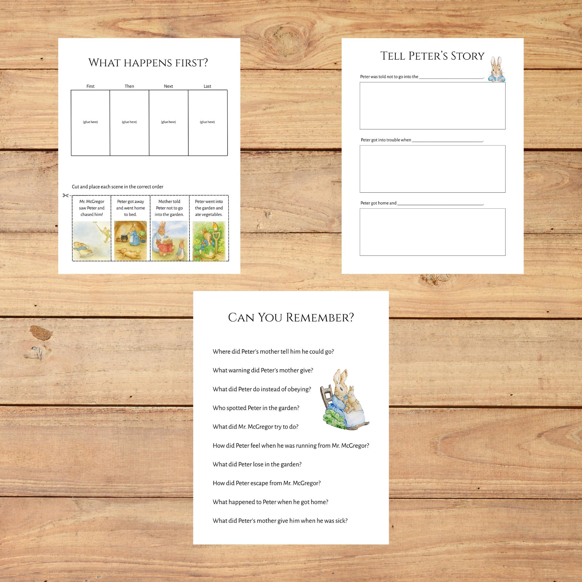 Peter Rabbit Book Companion Printable | Homeschool Unit Study | Garden ...