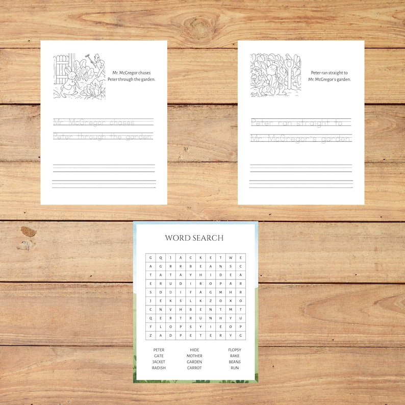 Peter Rabbit Book Companion Printable | Homeschool Unit Study | Garden ...