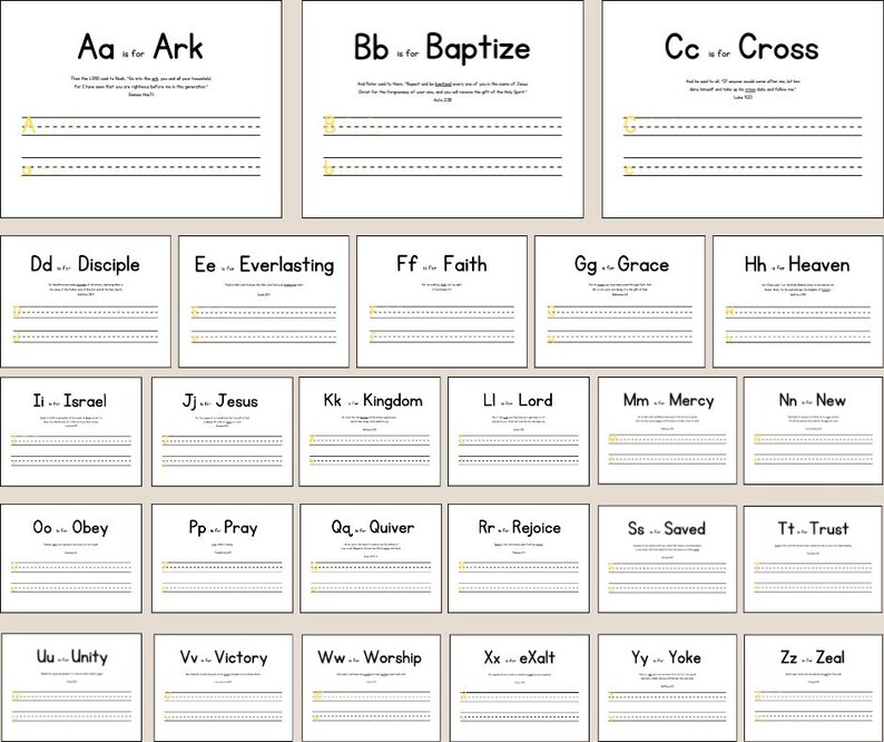 Alphabet Bible Handwriting Worksheet, HOMESCHOOL, SUNDAY SCHOOL ...