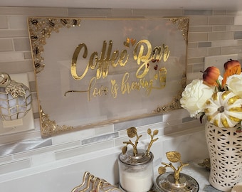 Coffee Bar Sign, Resin Coffee Signs for Coffee Stations&coffee Bars ...