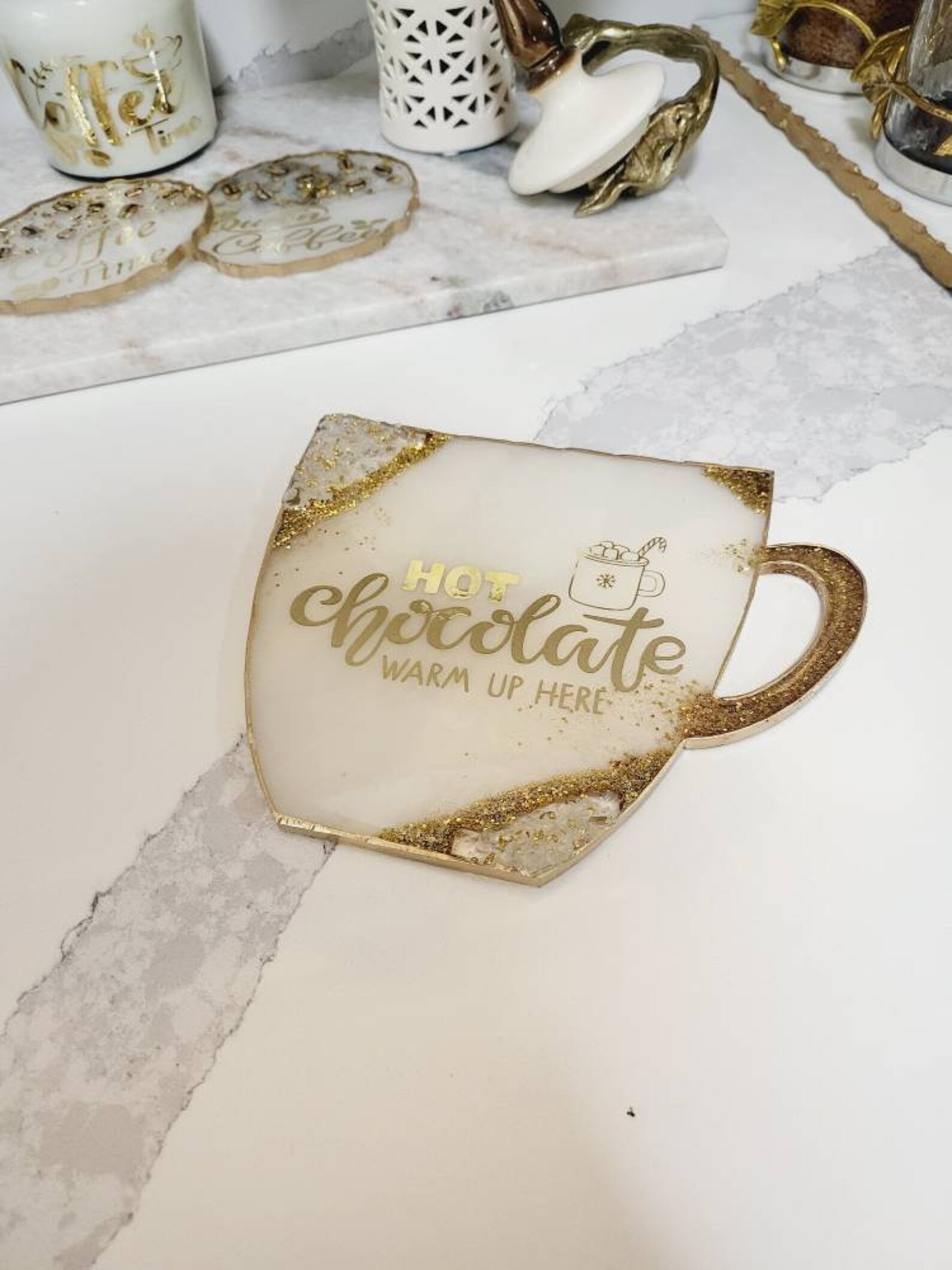 Resin Coffeetea Coasters Coffee Sign for Coffee Station & - Etsy