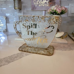 Personalized Resin Coffee Bar Sign With Stand: S - XL - Etsy