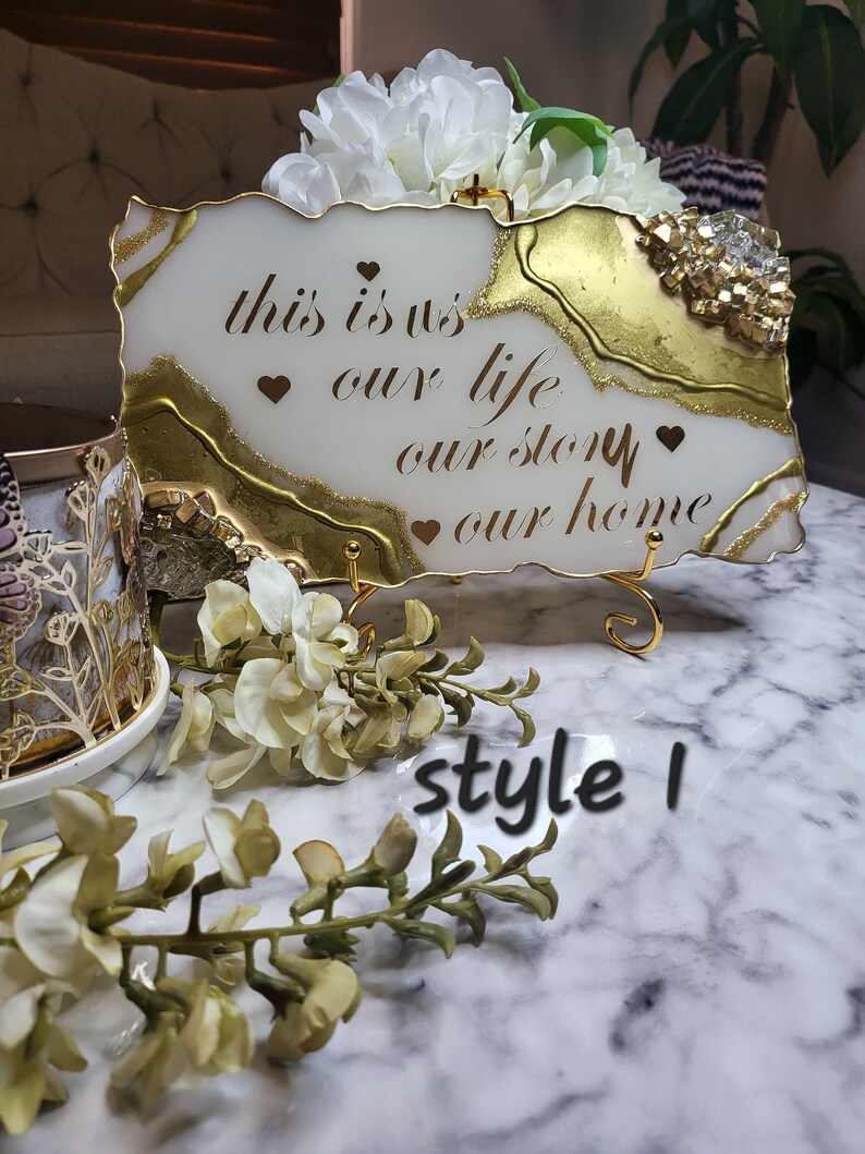 Resin Family Sign With Clear Stand, Decorative Sign, Resin Craft ...
