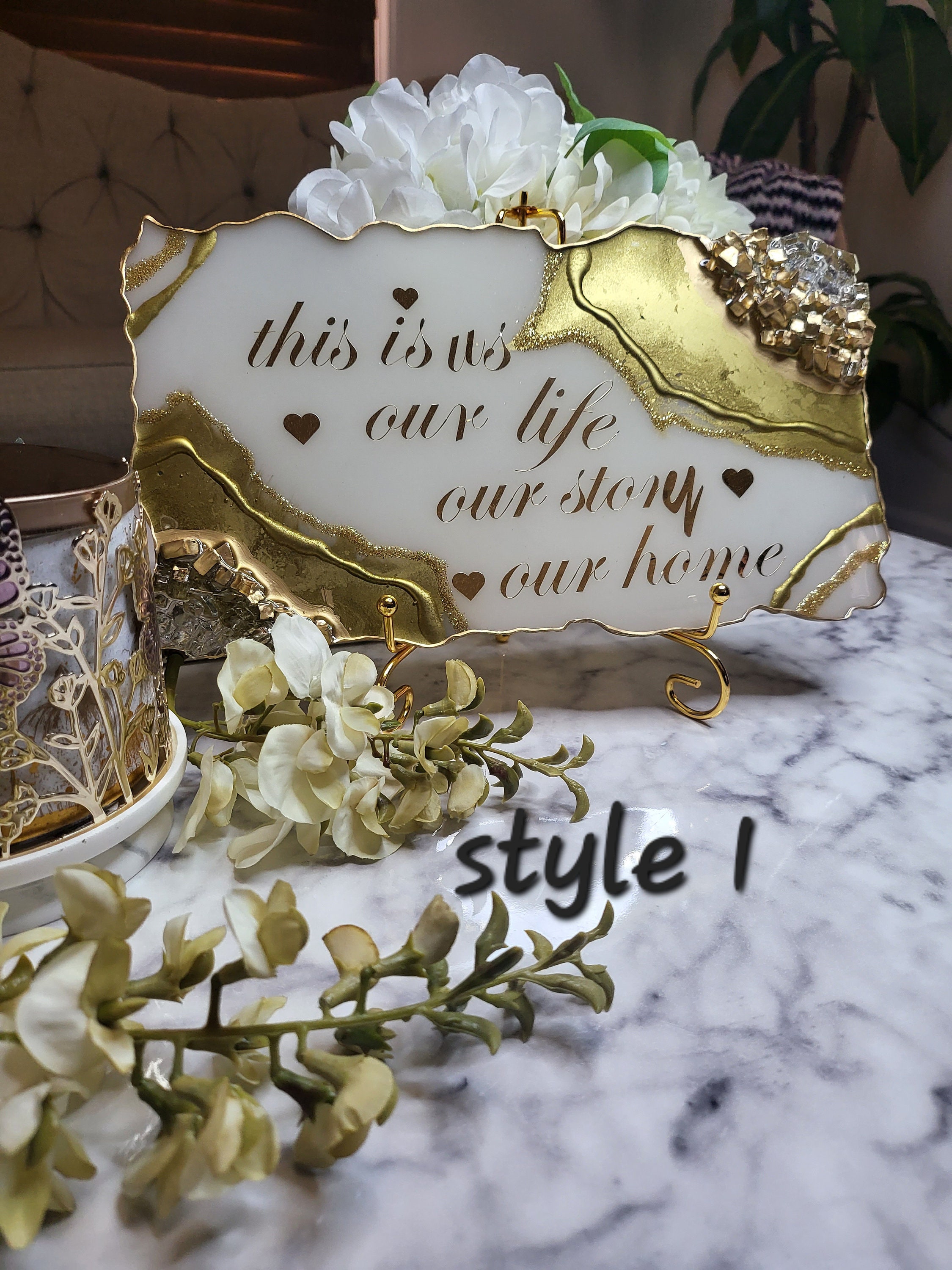 Resin Family Sign With Clear Stand, Decorative Sign, Resin Craft ...