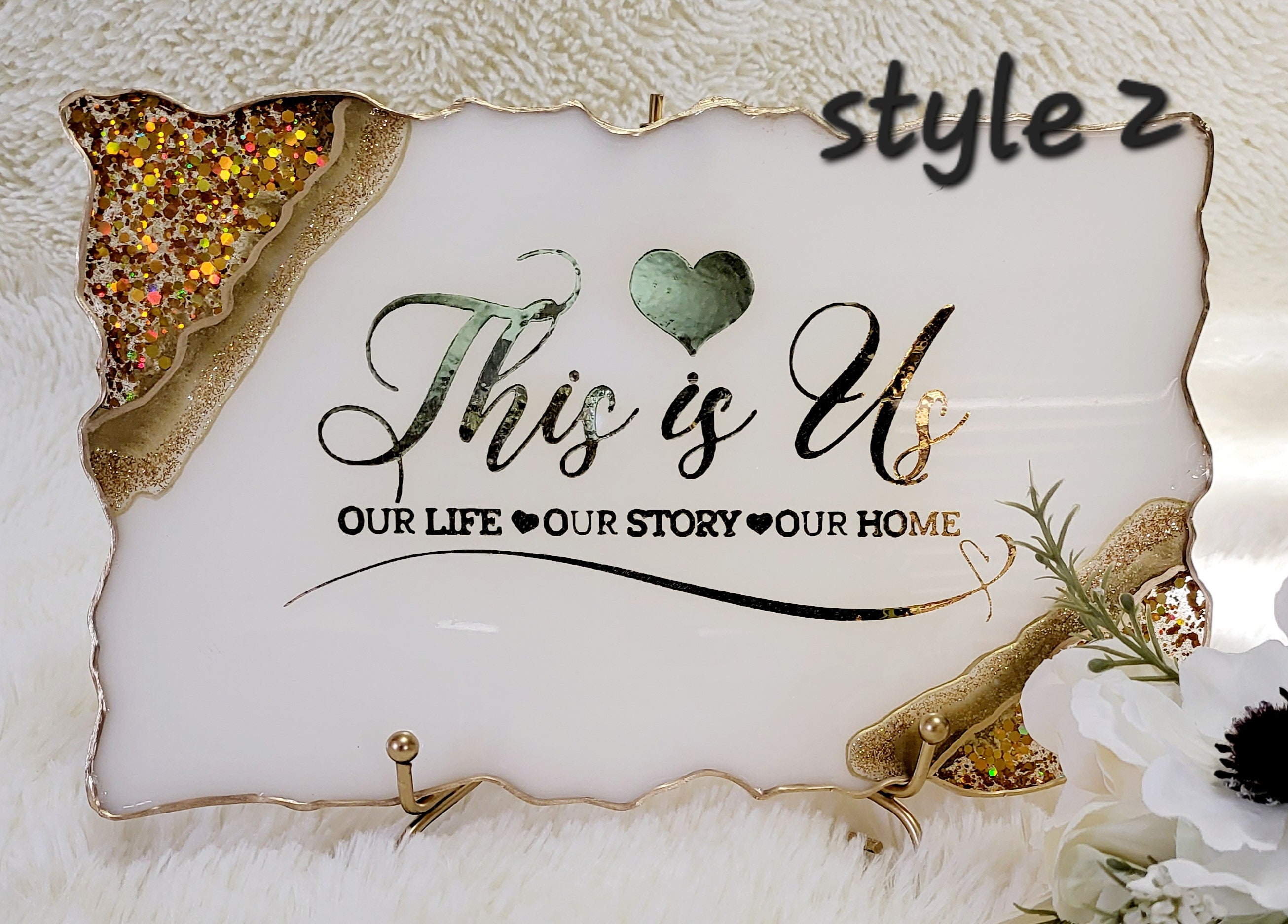 Resin Family Sign With Clear Stand, Decorative Sign, Resin Craft ...