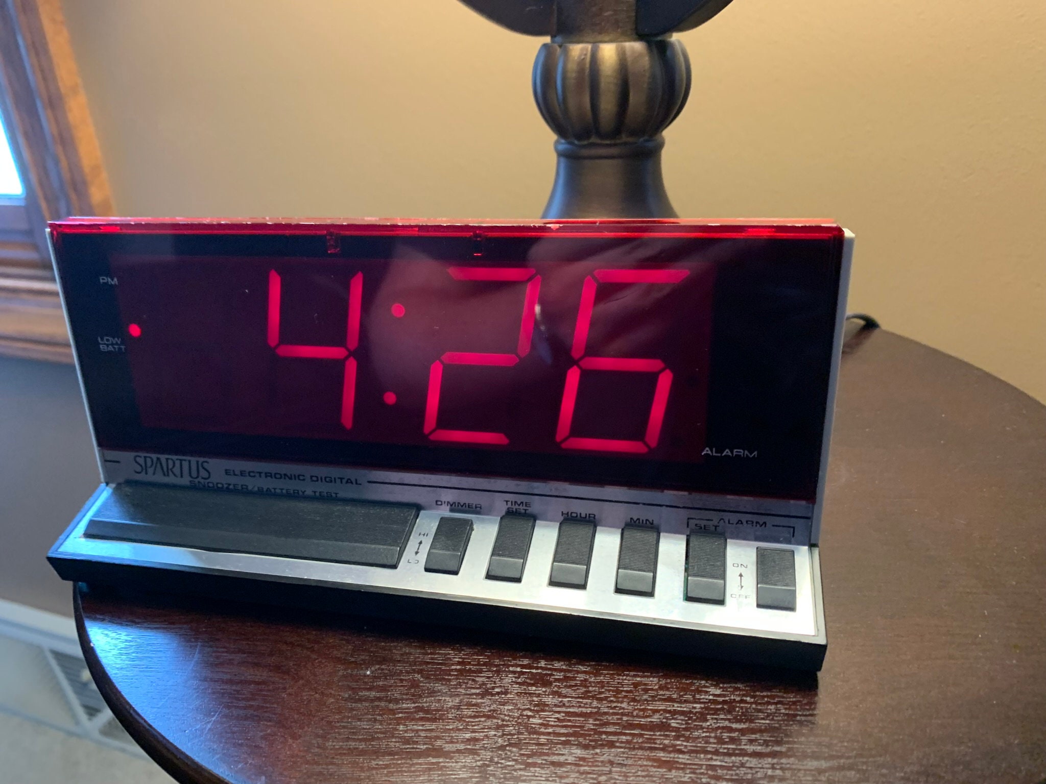 Spartus Electronic Digital Clock Vintage No. 1150 W/ 120 VAC 526N alarm ...