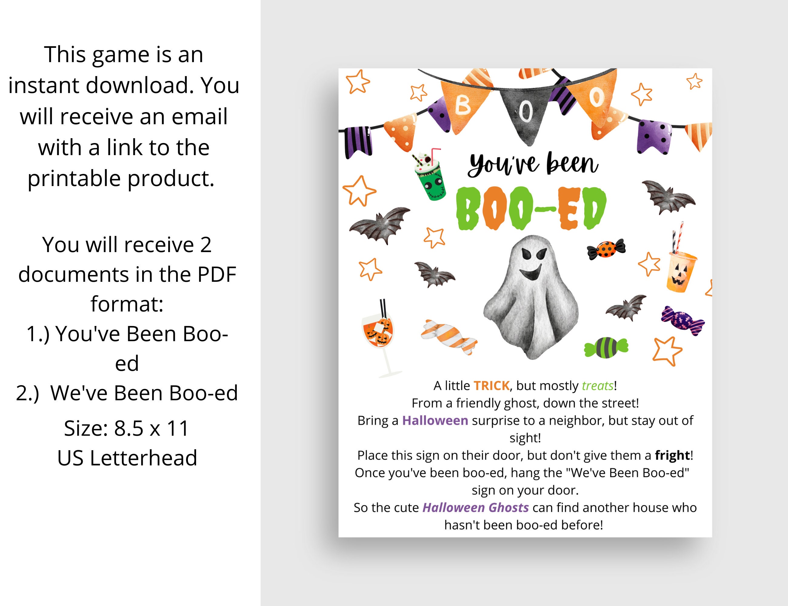 You've Been Boo-ed Halloween Game - Etsy