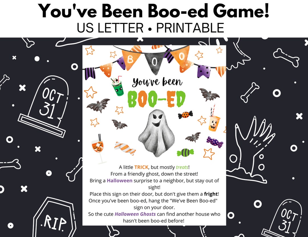 You've Been Boo-ed Halloween Game - Etsy