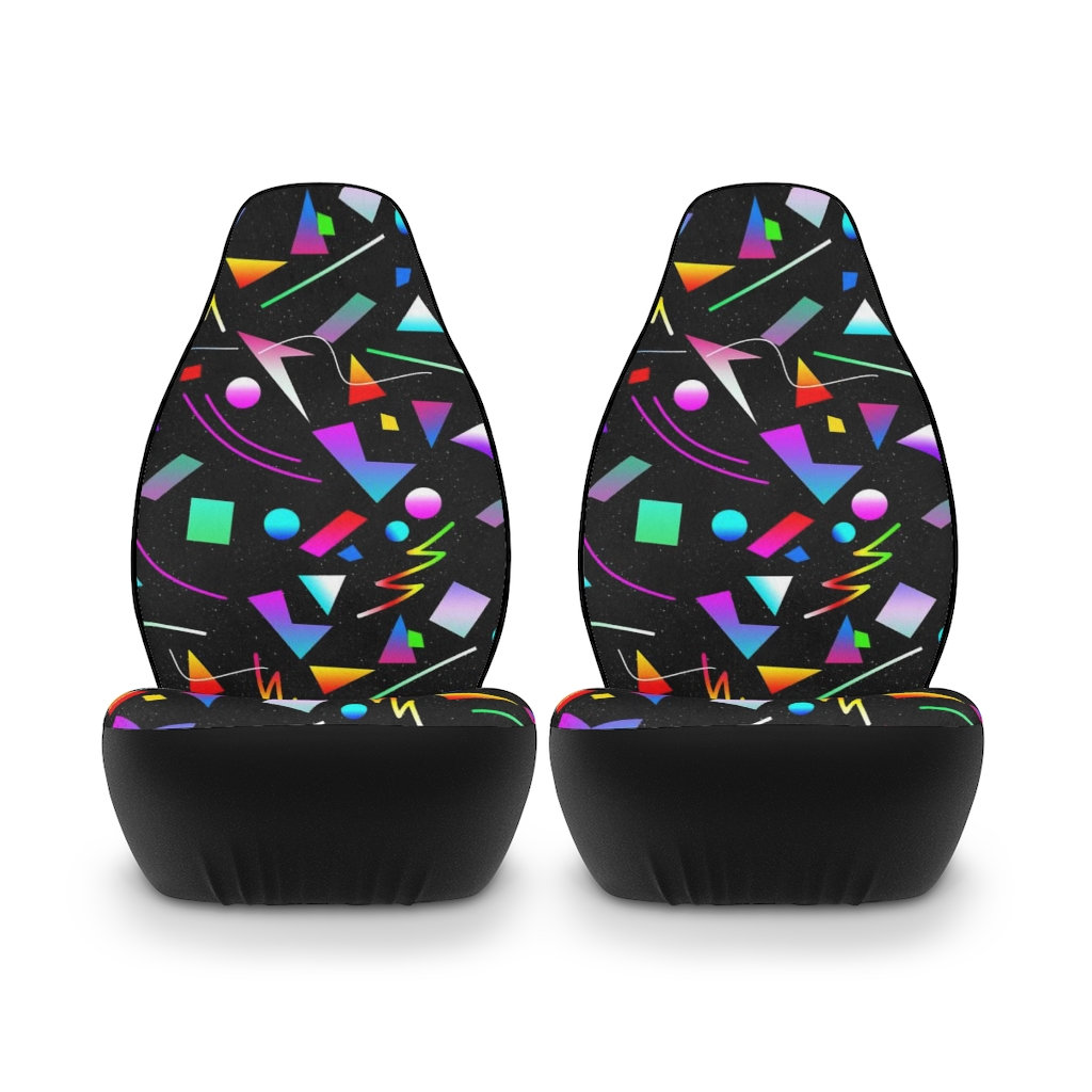 Polyester Car Seat Covers With An 80s Retro Design, Universal Fit ...