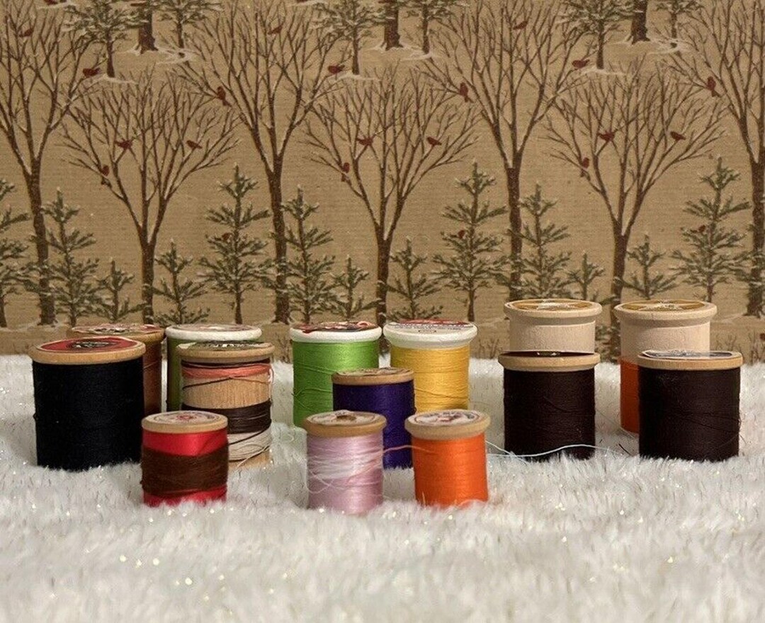 Vintage Sewing Thread Wooden Spools Lot 14 Several Colors - Etsy