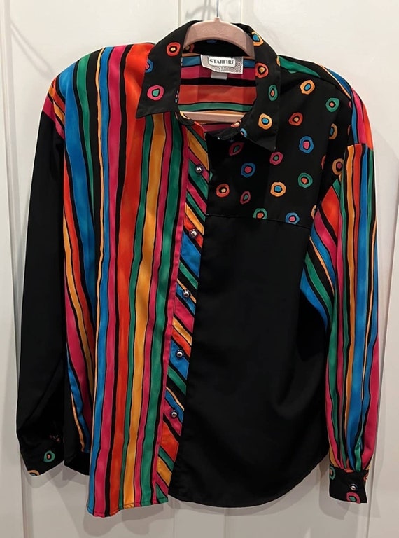 Vintage colorblock blouse - Gem