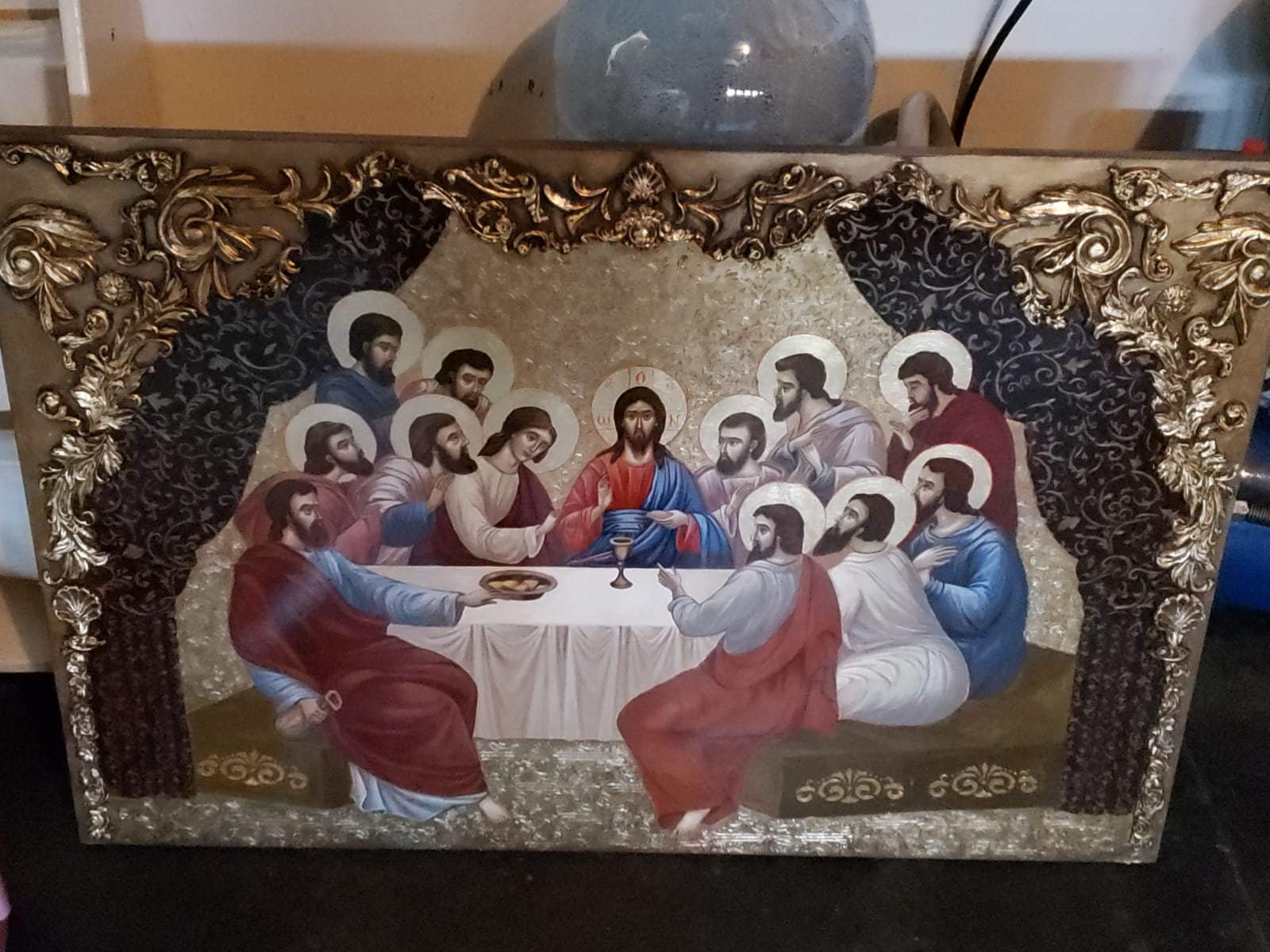 The Last Supper Christian Orthodox Icon of Jesus Christ 2'x3' - Etsy
