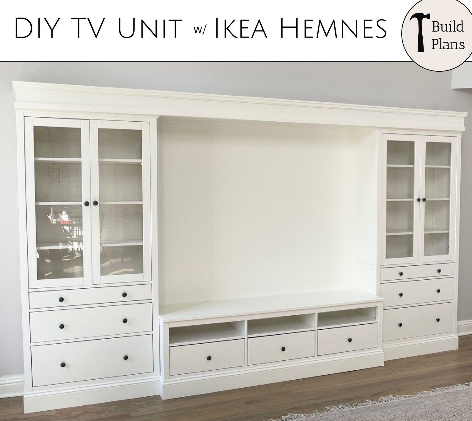 DIY TV Unit With Ikea Hemnes - Detailed Build Plans - Etsy Canada