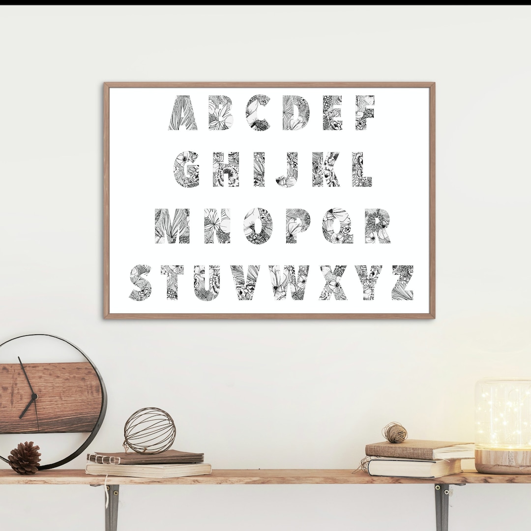 Floral Letter Alphabet *DIGITAL DOWNLOAD* - Etsy