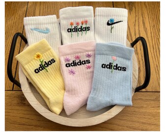 Embroidered Socks - Etsy