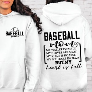 Baseball Mom Hoodie, Sport Mom Hoodie, Baseball Mom My Wallet is Empty ...