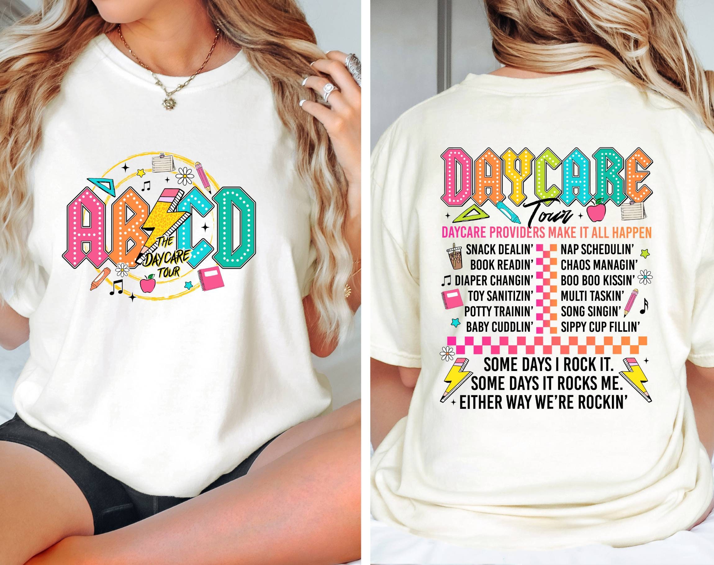 Comfort Colors© Retro Daycare Shirt, Daycare Tour Shirt,daycare Worker ...