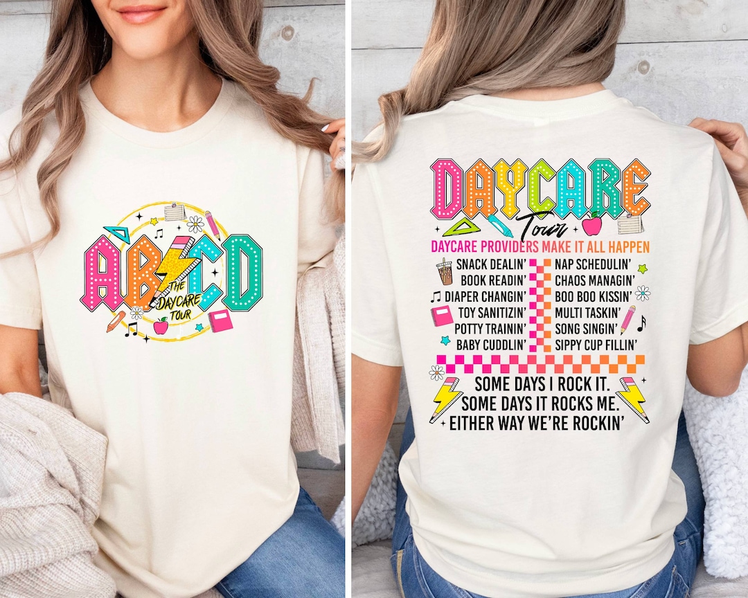 Retro Daycare Shirt, Daycare Tour Shirt, Daycare Worker Gift, Cute ...