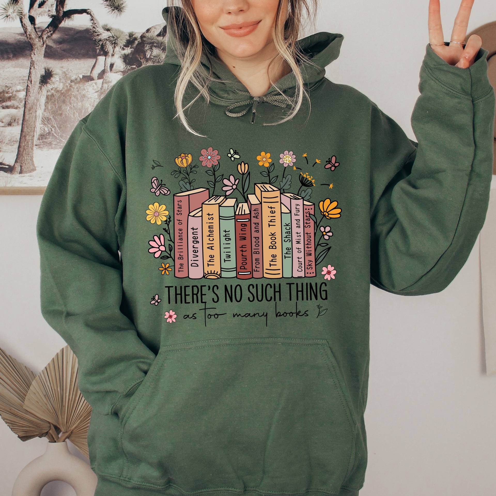 Custom Bookshelf Hoodie, Personalized Book Hoodie, Book Hoodie, Gift ...