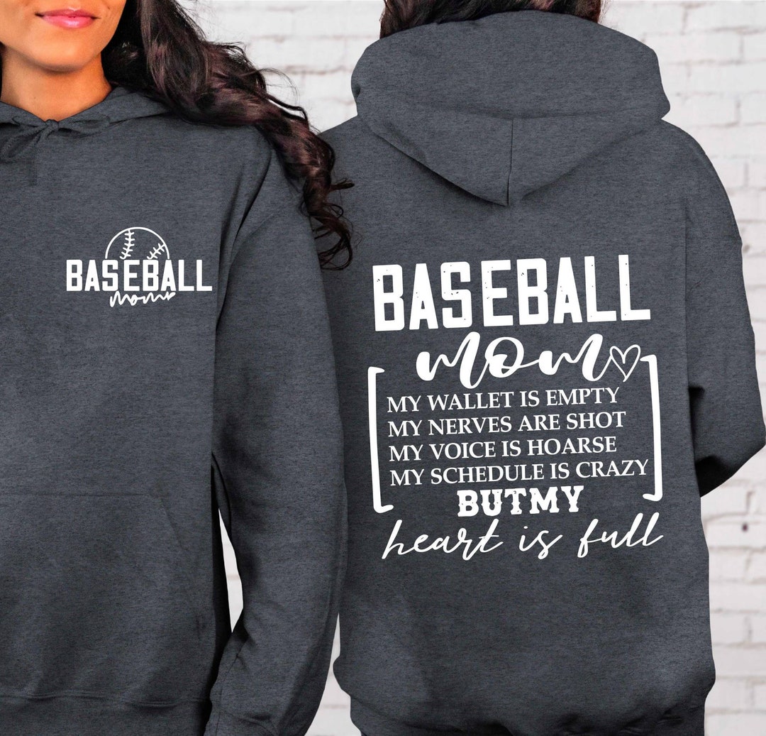 Baseball Mom Hoodie, Sport Mom Hoodie, Baseball Mom My Wallet is Empty ...