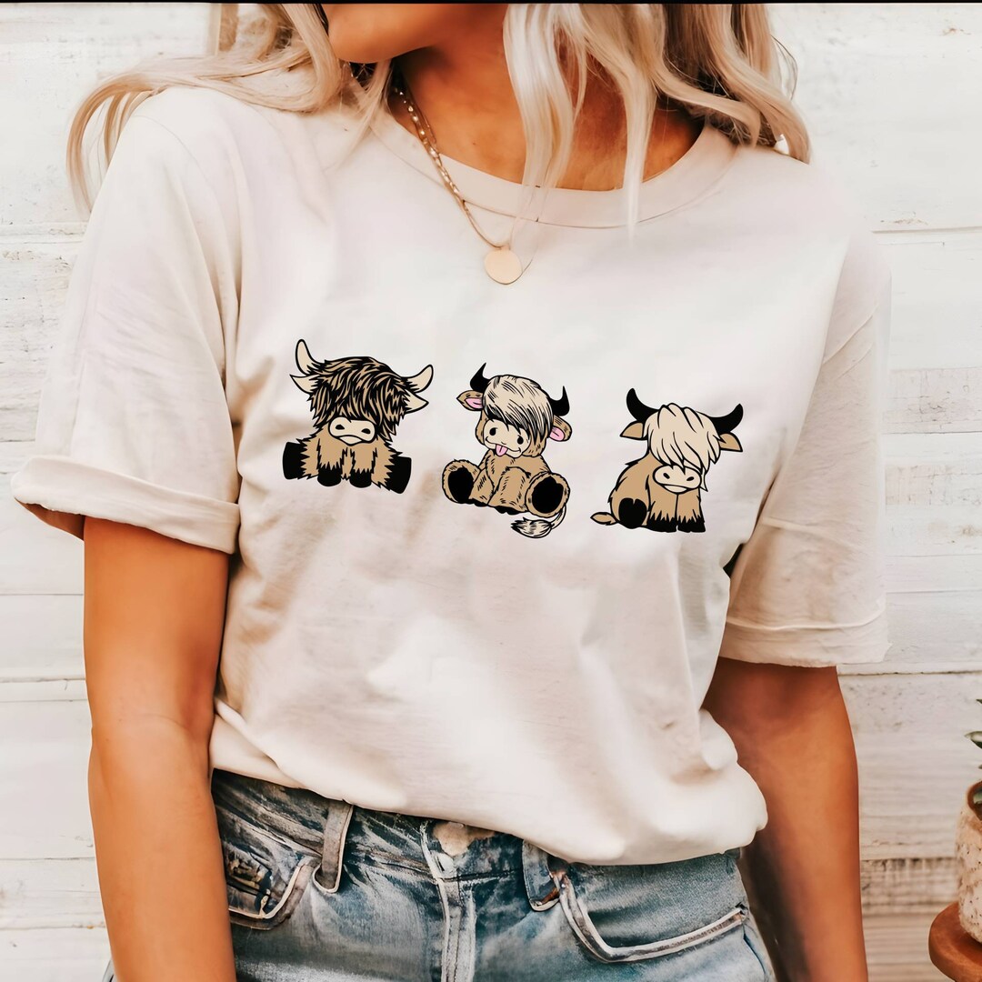 Highland Cow Shirt, Cow Gifts, Cute Cow Shirt, Highlander Cow Shirt ...