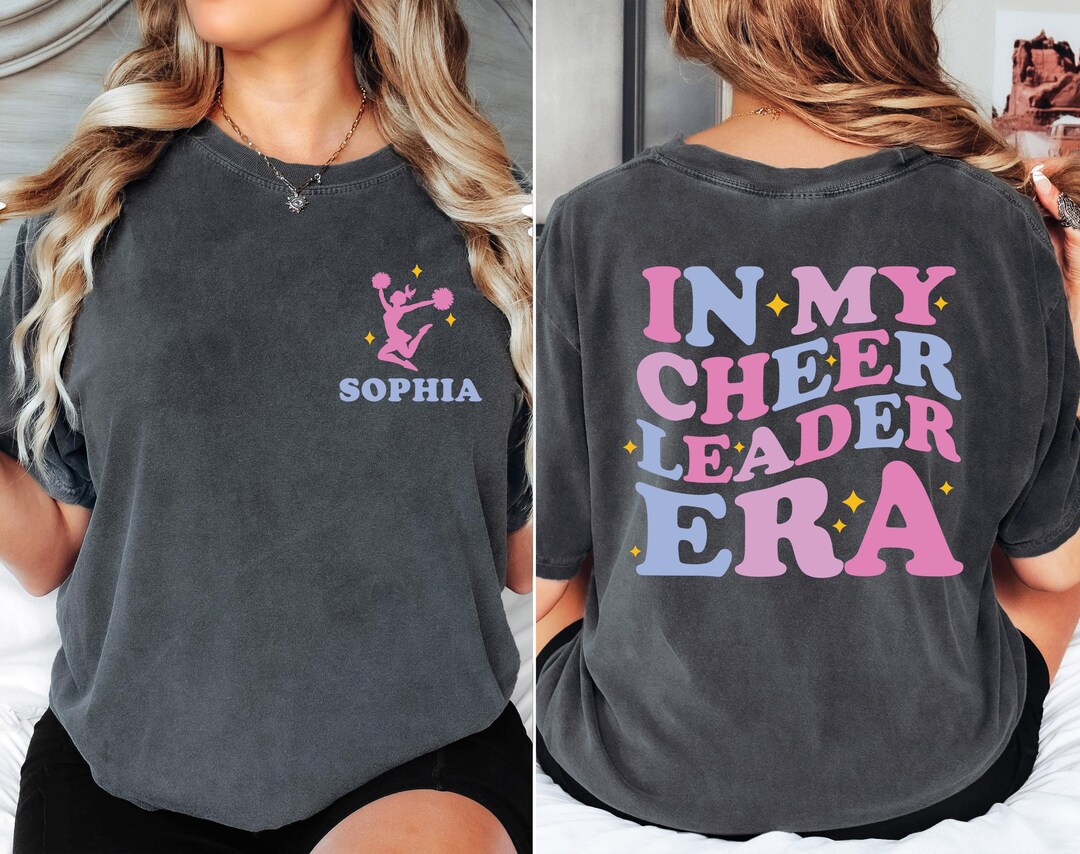 Comfort Colors in My Cheerleader Era Shirt, Custom Cheerleader Shirt ...
