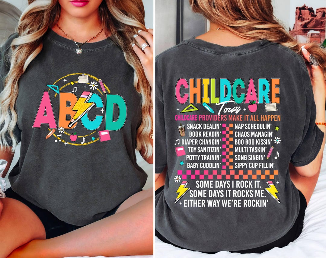 Comfort Colors© Retro Childcare Shirt, Daycare Tour Shirt,daycare ...