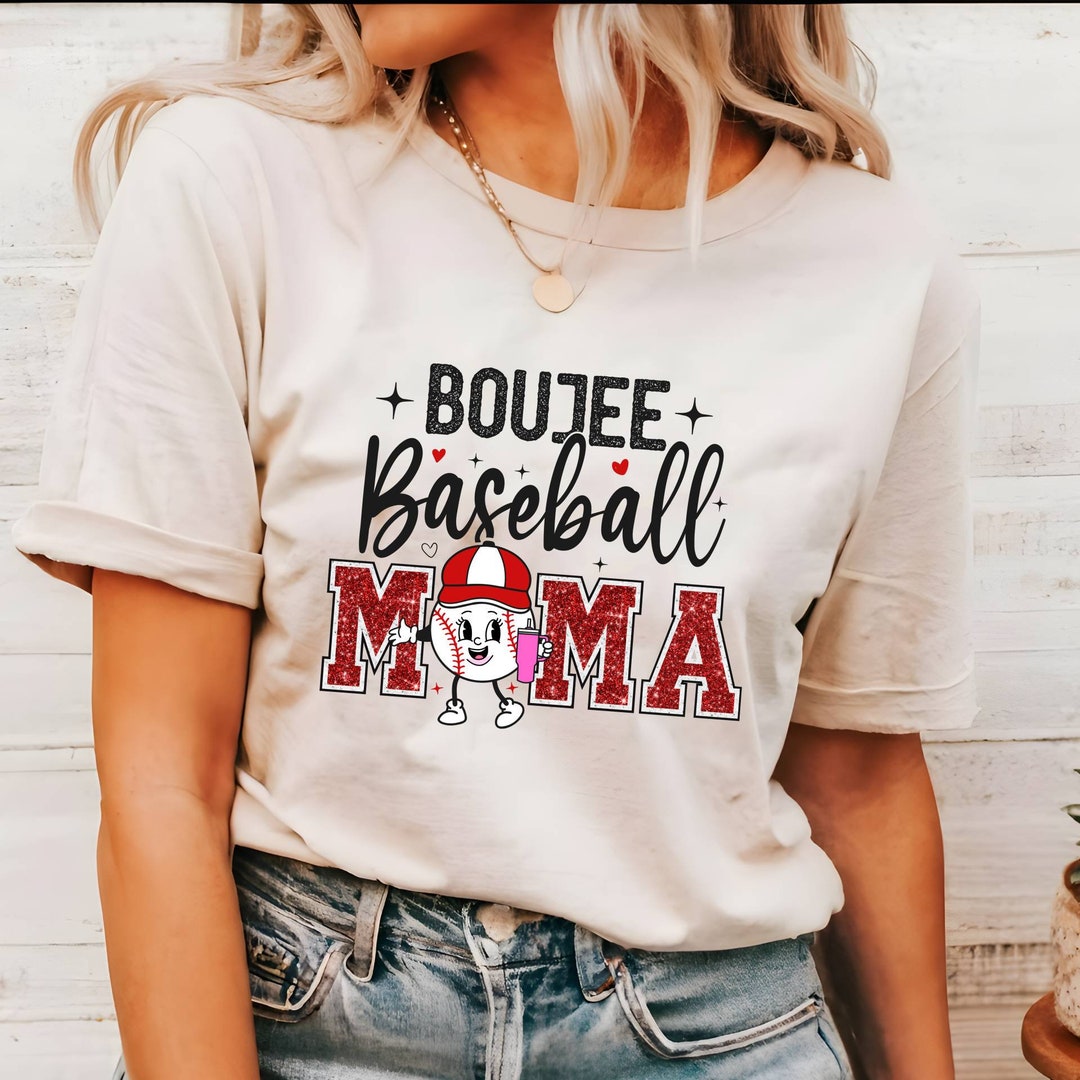 Boujee Baseball Mama Shirt, Glitter Baseball Shirt, Baseball Mom Shirt ...