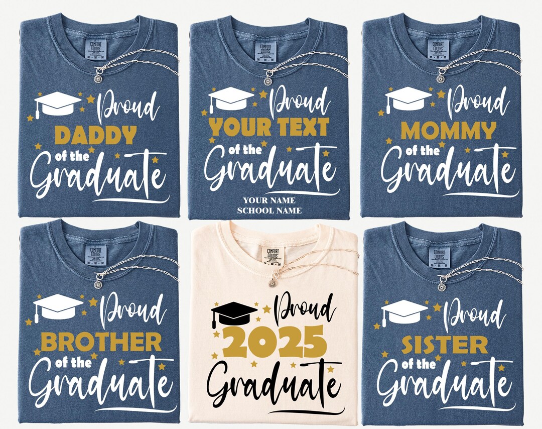 Comfort Colors Proud Graduate Shirts, Matching Family Graduate Shirts ...