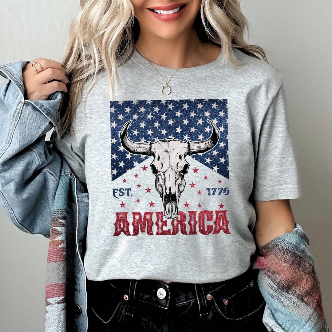 Western Fourth of July Faux Glitter T-shirt, Country Western Shirt ...