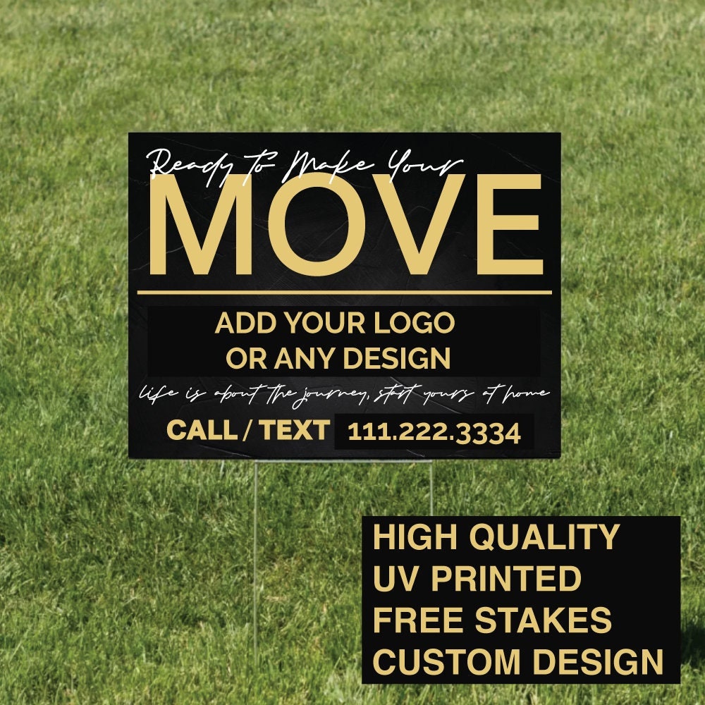 Custom Real Estate Agent Yard Sign Full Color UV Print - Etsy