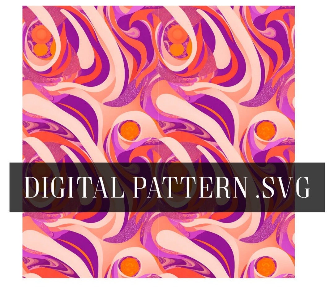 Seamless Wavy Vibrant Bubble Pattern With Intricate Details | Digital ...