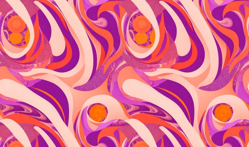Seamless Wavy Vibrant Bubble Pattern With Intricate Details | Digital ...