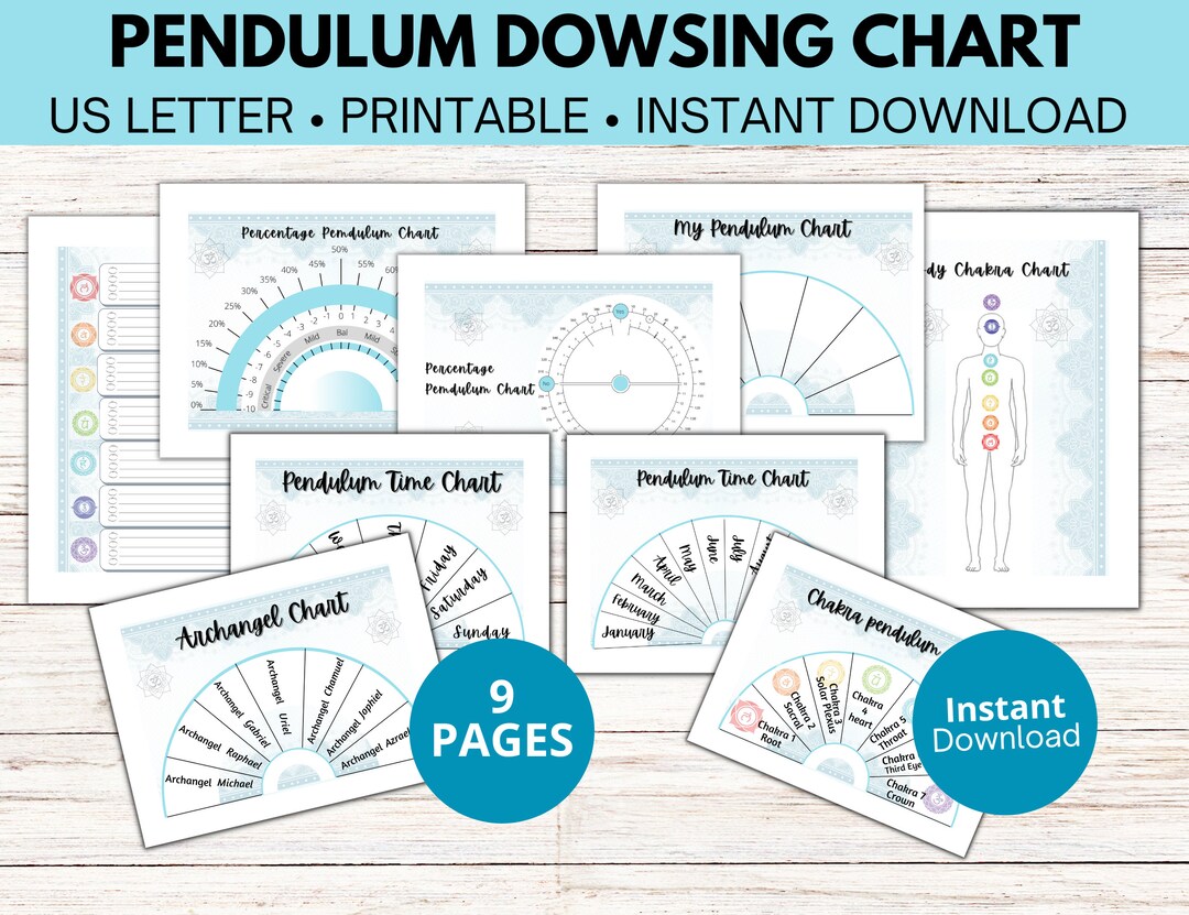 Pendulum Dowsing Chart Digital Download Printable Pendulum - Etsy UK