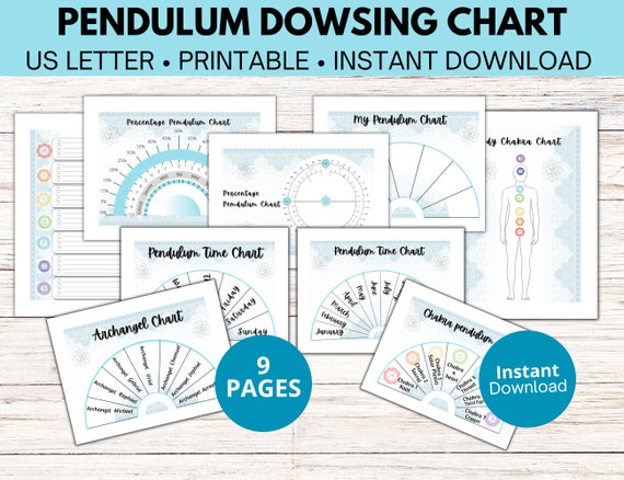 Pendulum Dowsing Chart Digital Download Printable Pendulum - Etsy UK