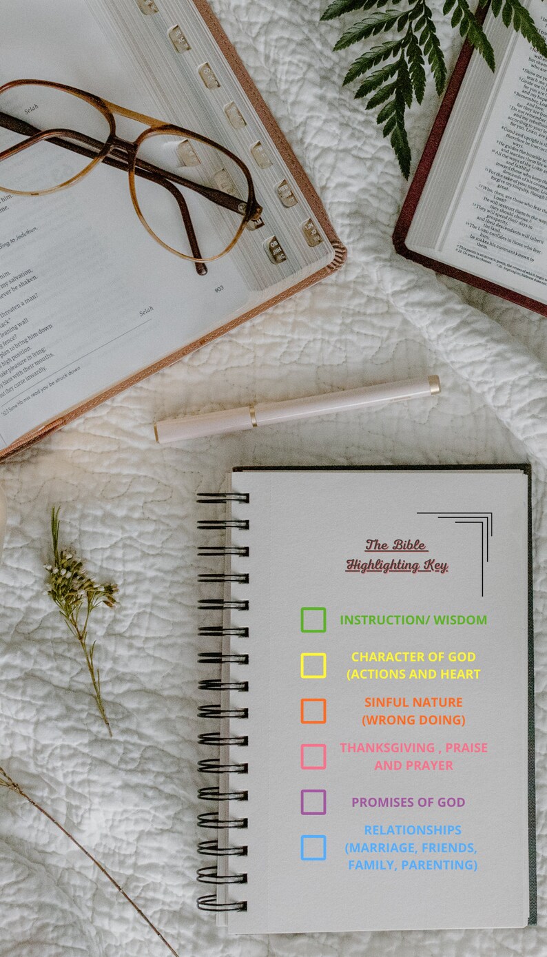 The Bible Highlighting Key - Etsy
