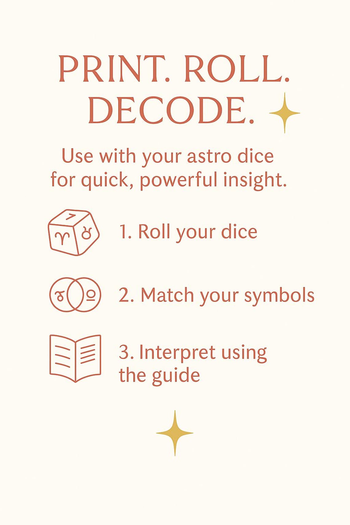 Astro Dice Cheat Sheet – Printable PDF for Astrology & Divination With ...