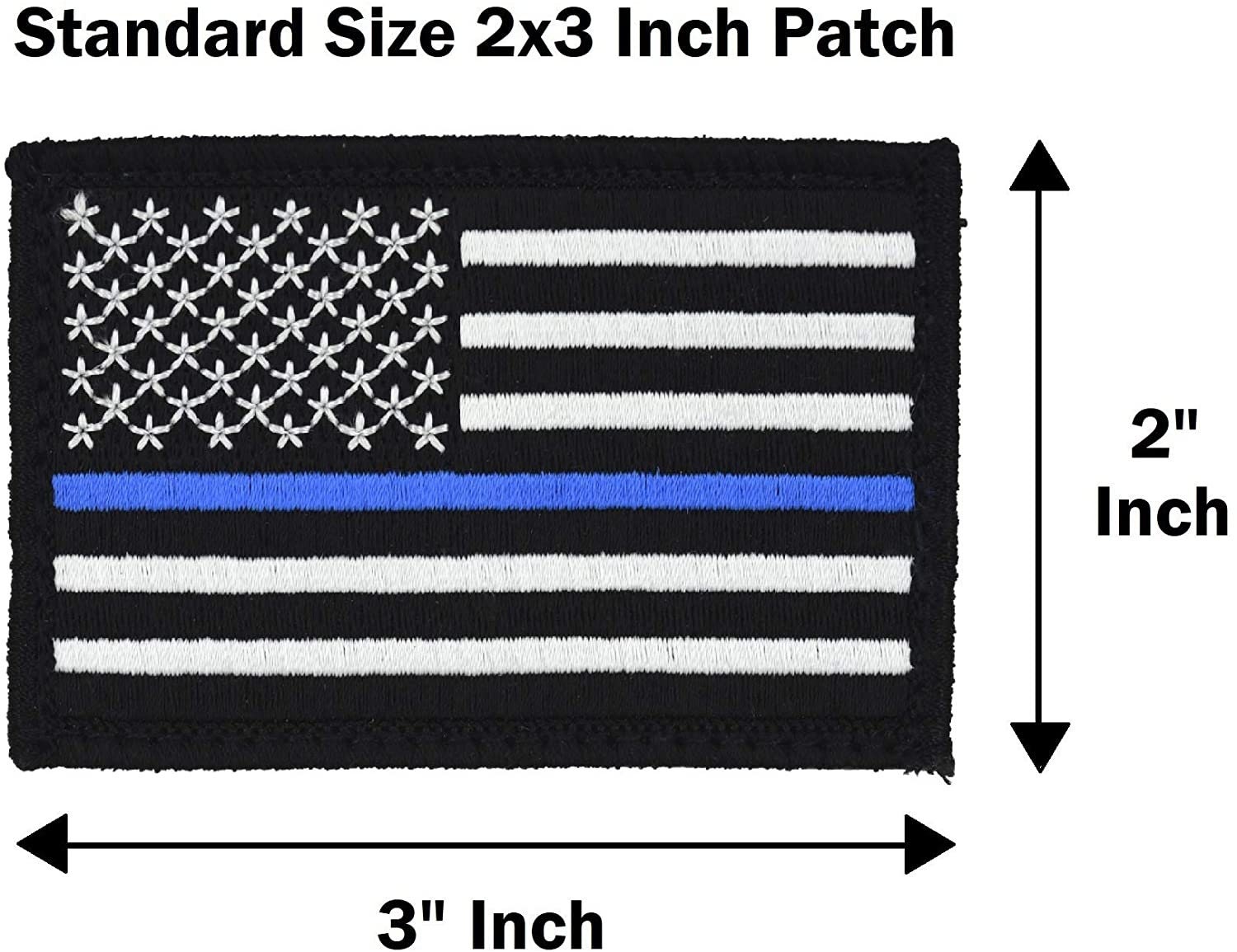 Thin Blue Line American Flag Patch 4-PK Set, Police Law Enforcement ...