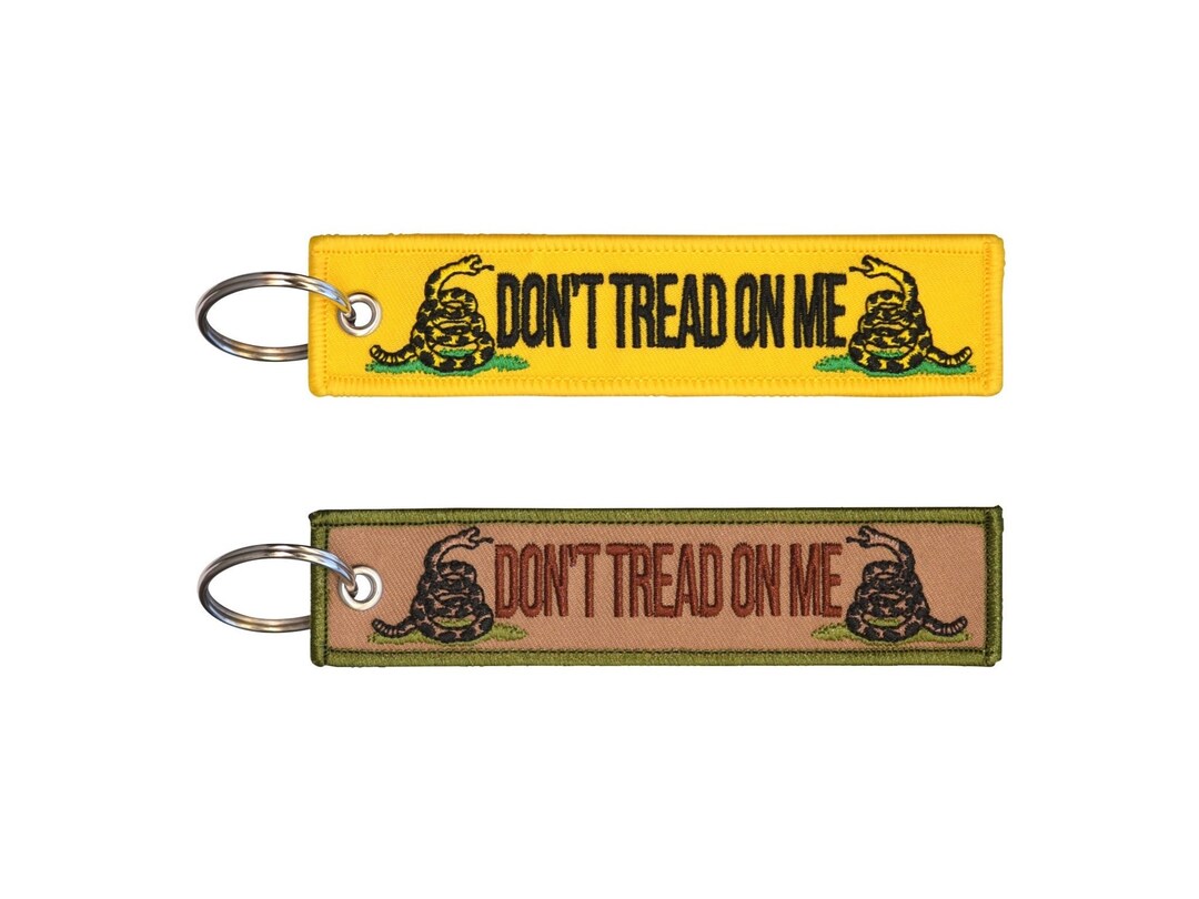 2-PK "don't Tread on Me" Military Keychain Tag With Key Ring and ...