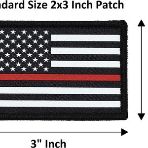 Thin Red Line American Flag Patch 2-pack Set, Woven, Hook and Loop - Etsy