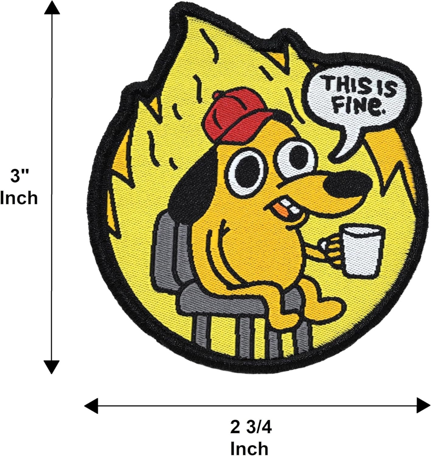 This is Fine Funny Morale Applique Patch 2-pack Set - Etsy