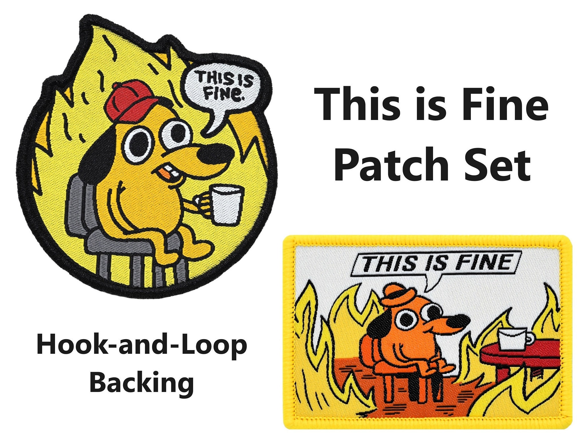 This is Fine Funny Morale Applique Patch 2-pack Set - Etsy