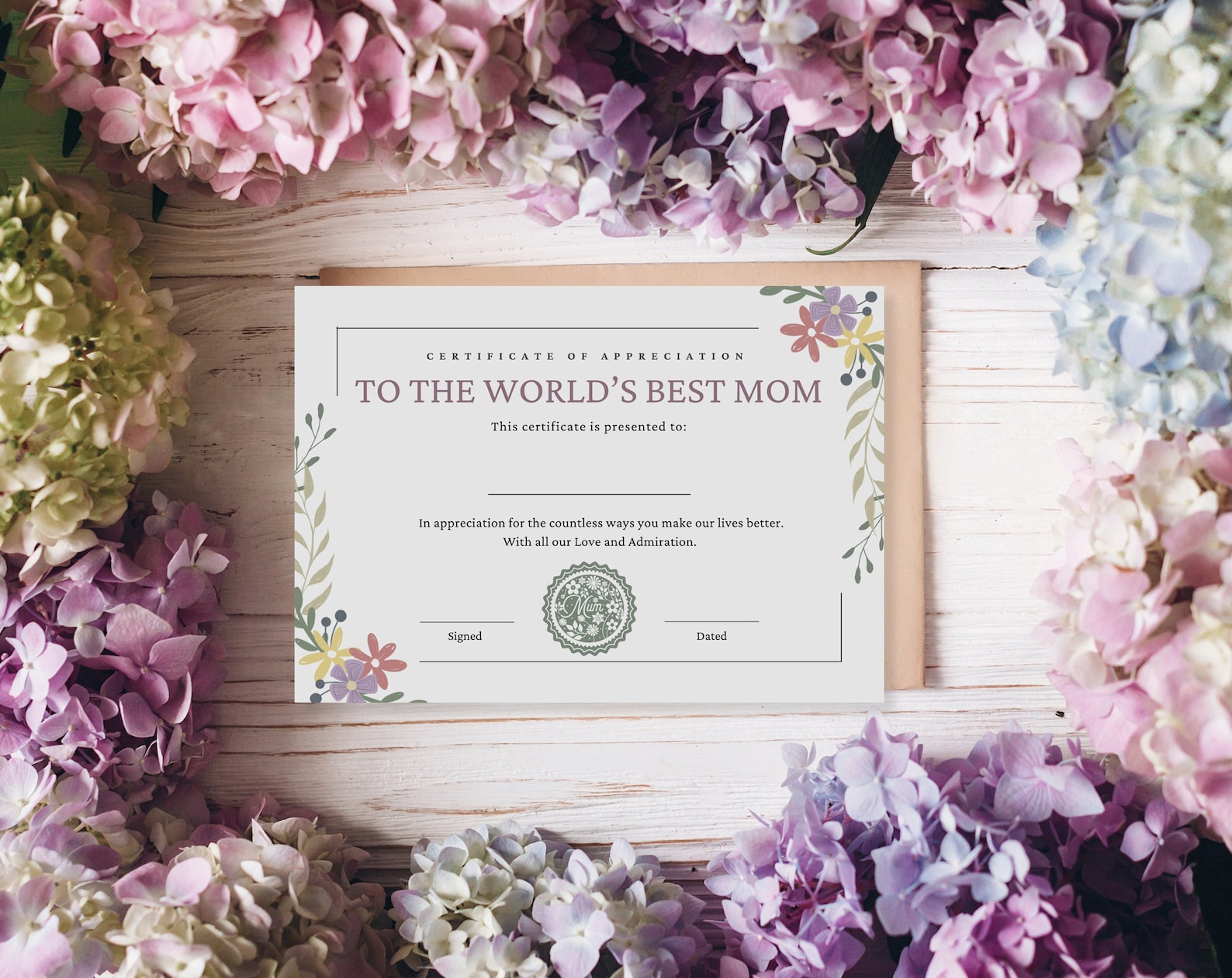 Best Mom Award Certificate, Printable Certificate, Best Mom Award ...