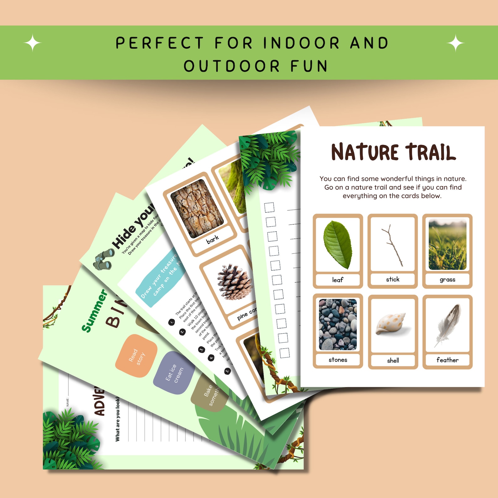 Printable Kids Adventure Activity Pack, Printable Summer Activity ...